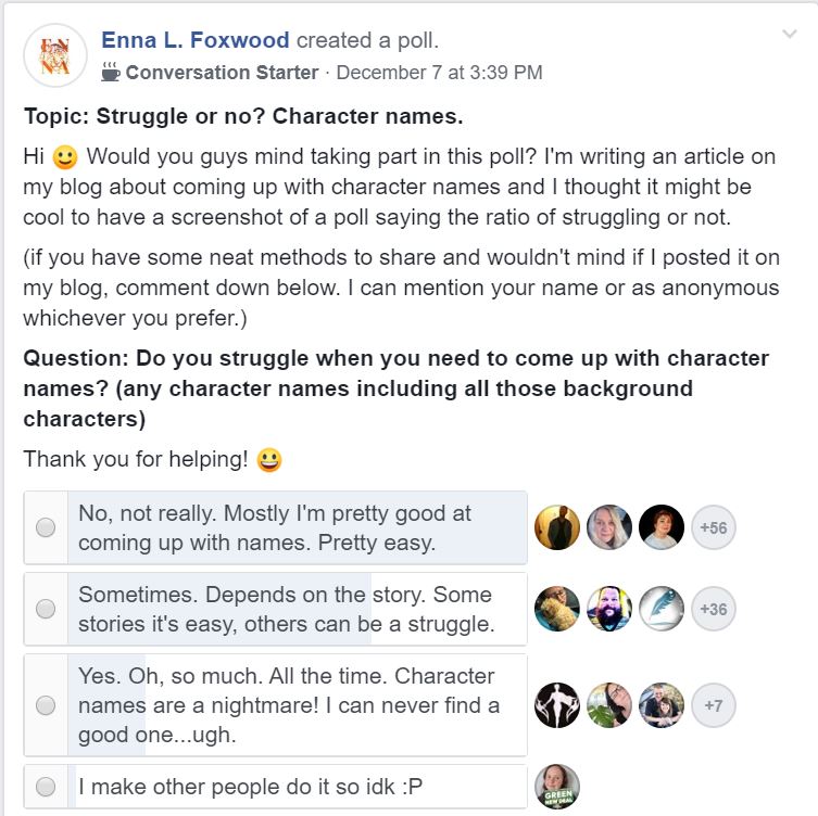 Writing Fiction: How to come up with character names – FOXWOOD FOREST